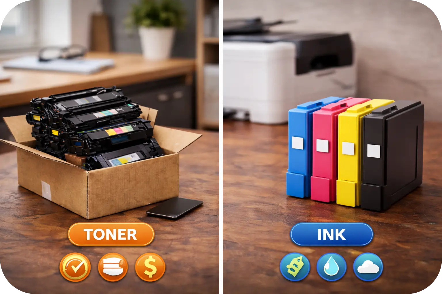 Toner Cartridge vs Ink: A Practical Guide to Choosing the Right Printer ...